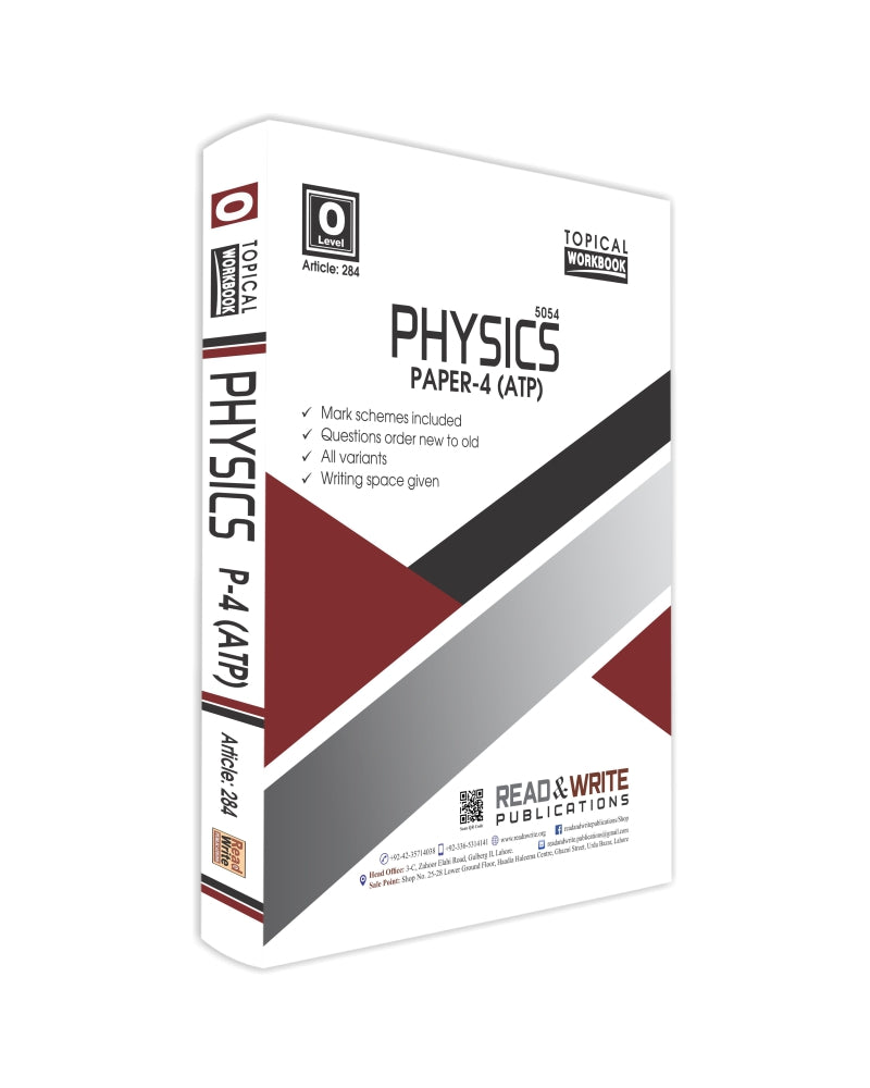 Physics O-Level Past Paper 4 (ATP) Topical Workbook – Tariq Books